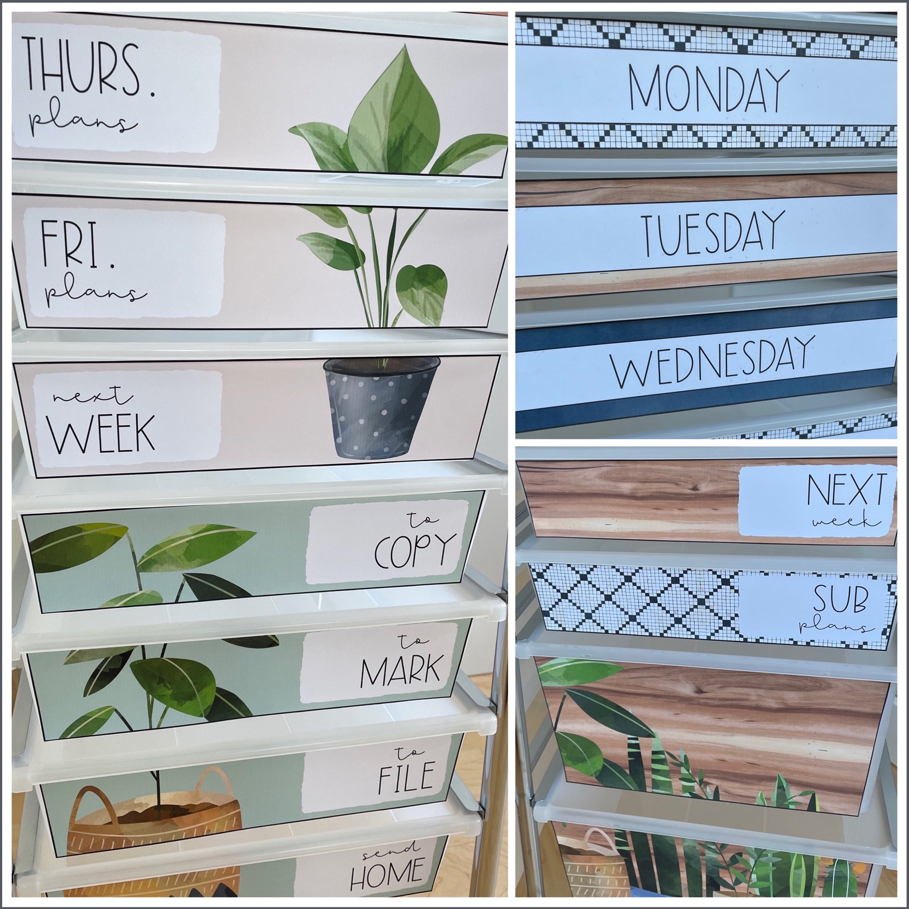 Rolling Cart Editable Labels Cart Labels for Modern Boho - Etsy Canada