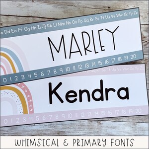 Classroom Desk Tags | Editable Student Name Tags | Alphabet Desk Tags ...