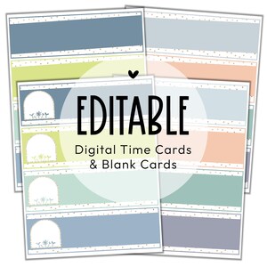 Hello Calm Classroom Visual Schedule Cards With Graphics and Clocks ...