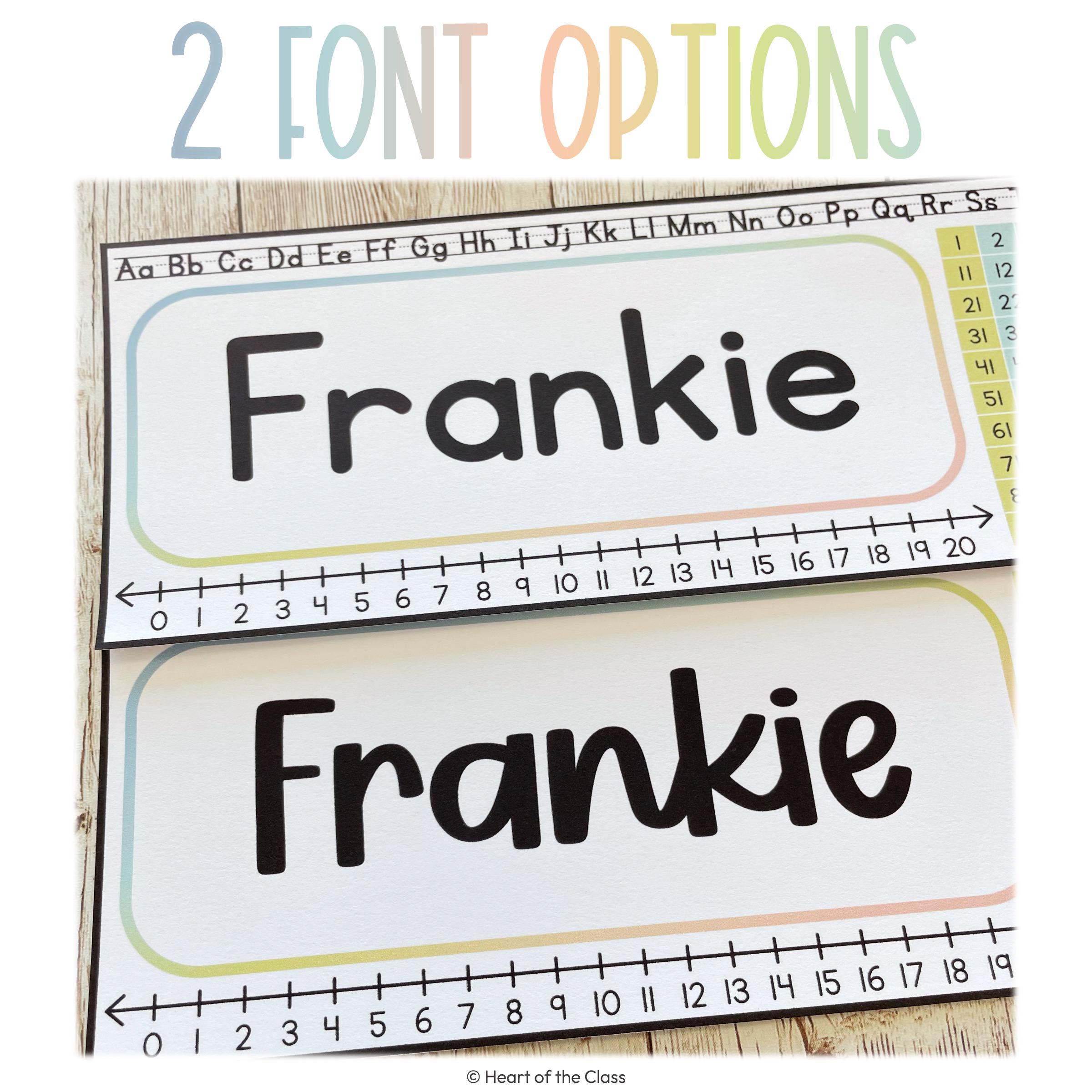 Student Desk Name Tags Editable Labels | Desk Name Plates With Alphabet ...