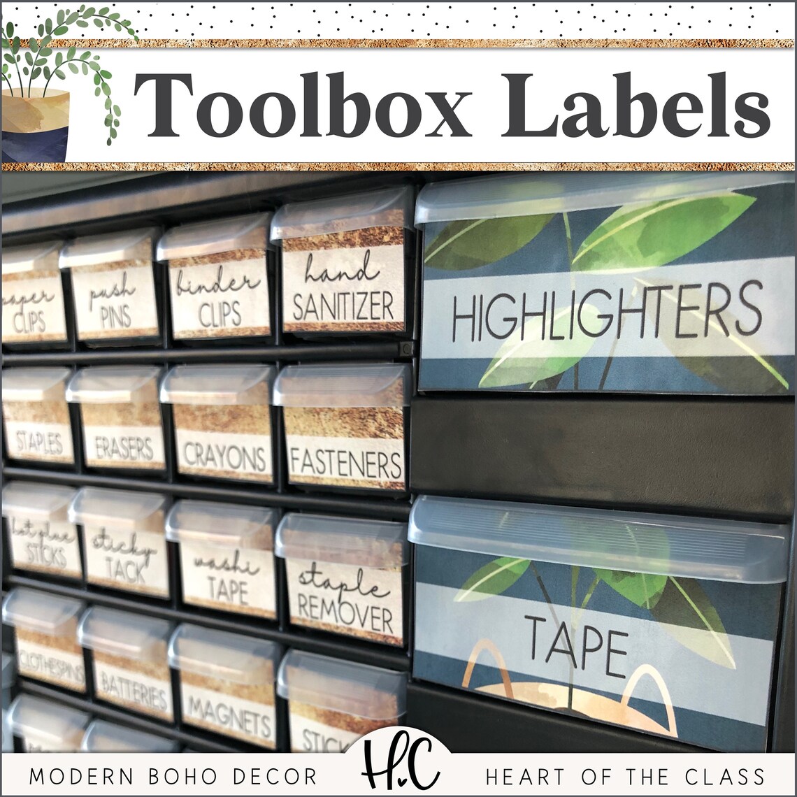 Teacher Toolbox Labels | Editable Teacher Toolbox Labels for Boho ...