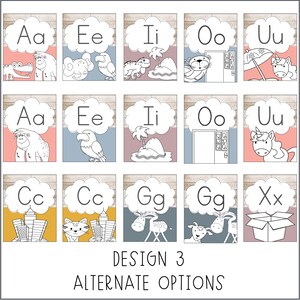 Alphabet Posters | Boho Rainbow Classroom Alphabet | Primary Alphabet ...
