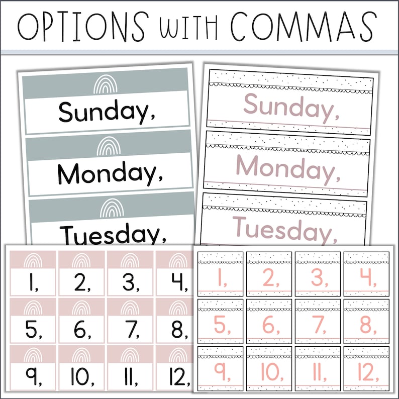 Flip Calendar Boho Rainbow Classroom Decor Classroom - Etsy