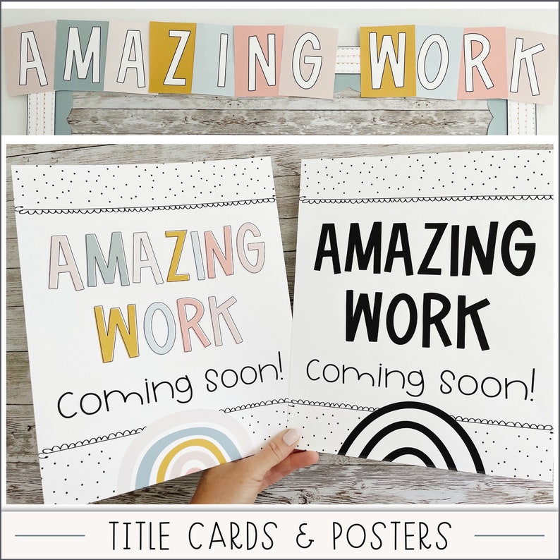 Amazing Work Coming Soon Bulletin Board Back to School Bulletin Board ...