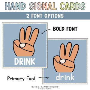 Hello Calm Classroom Hand Signals Posters Non-verbal Communication for ...