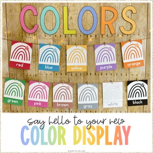 Classroom Color Posters | Hello Brights Classroom Decor | Printable ...