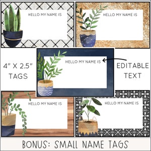 Boho Desk Name Tags | Editable Classroom Student Name Tags | Boho ...