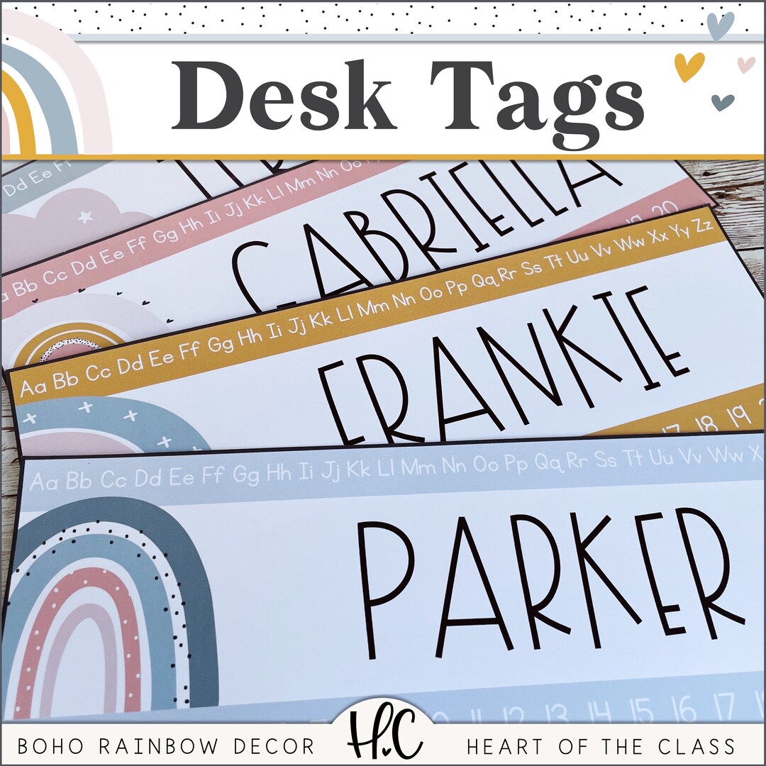 Classroom Desk Tags | Editable Student Name Tags | Alphabet Desk Tags ...