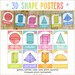 Classroom Shape Posters With 2D and 3D Shapes | Editable Text | Hello ...