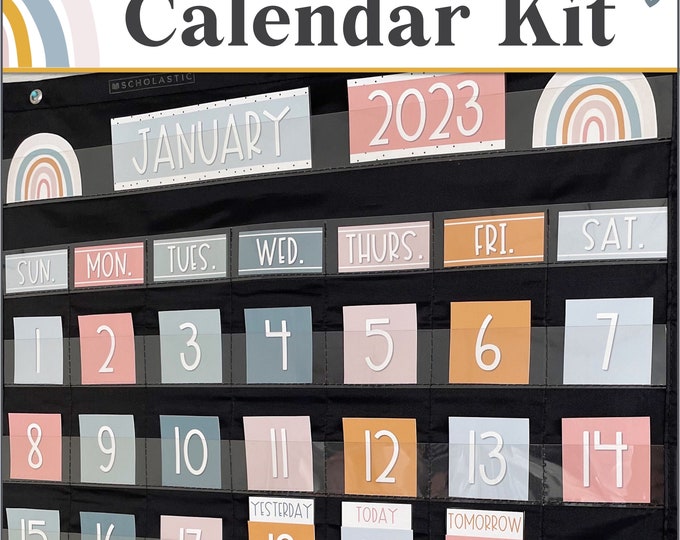 Neutral Classroom Calendar Display Neutral Classroom Decor Classroom ...