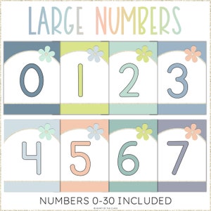 Classroom Number Posters and Number Line | Hello Calm Classroom Decor ...