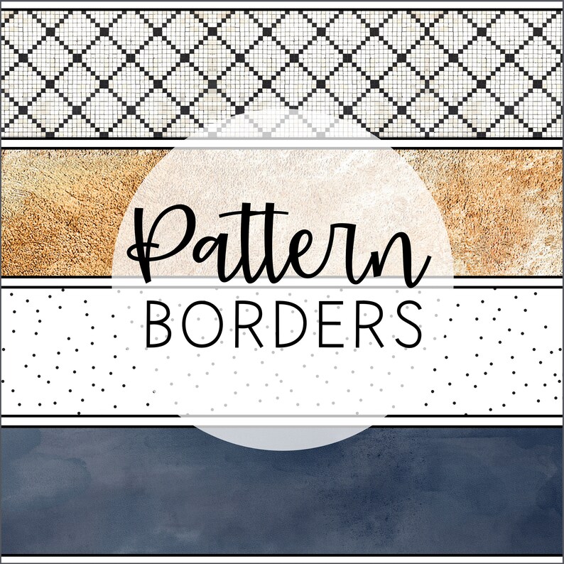 Printable Classroom Borders Modern Boho Bulletin Board - Etsy