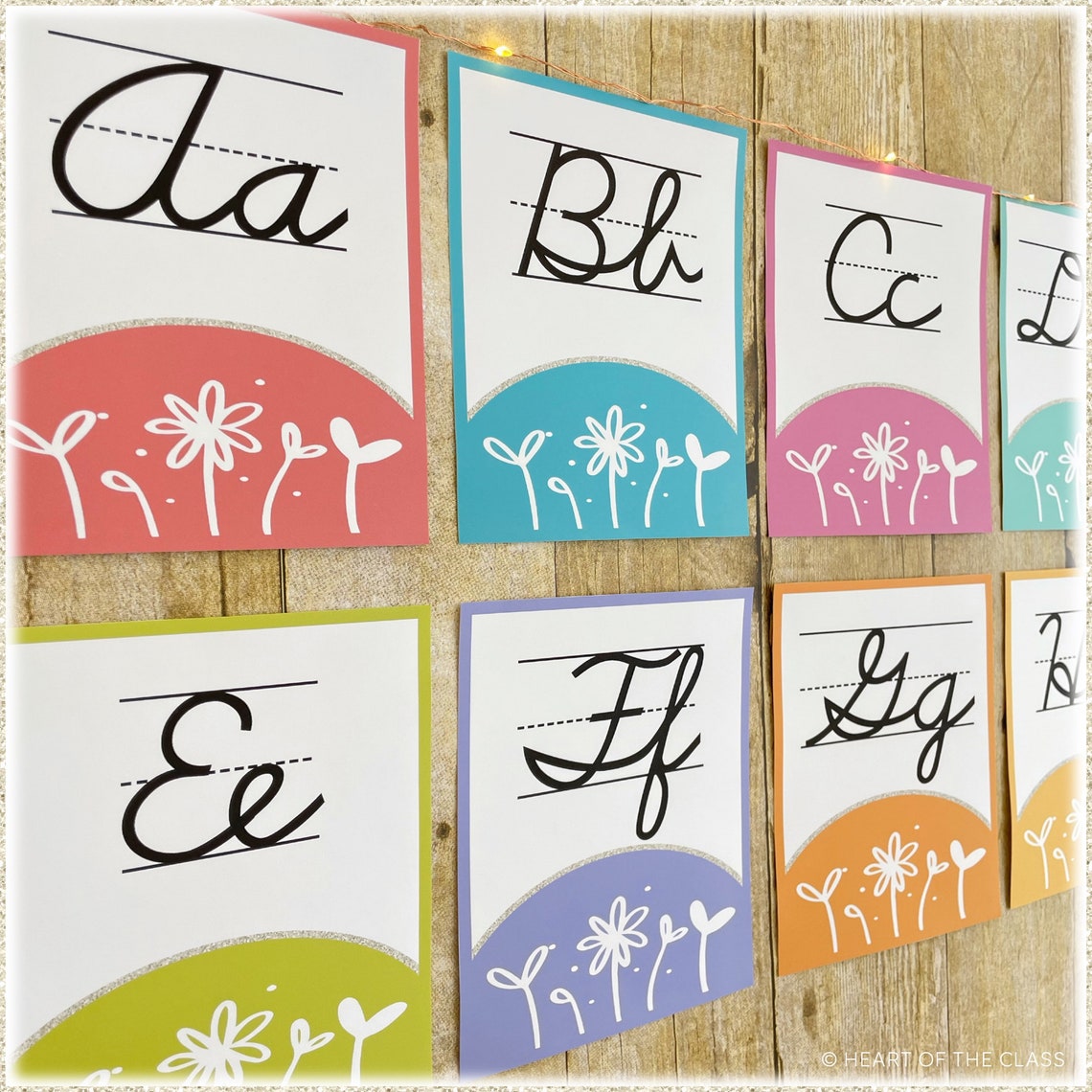 Classroom Cursive Alphabet Posters | Hello Brights Classroom Decor ...
