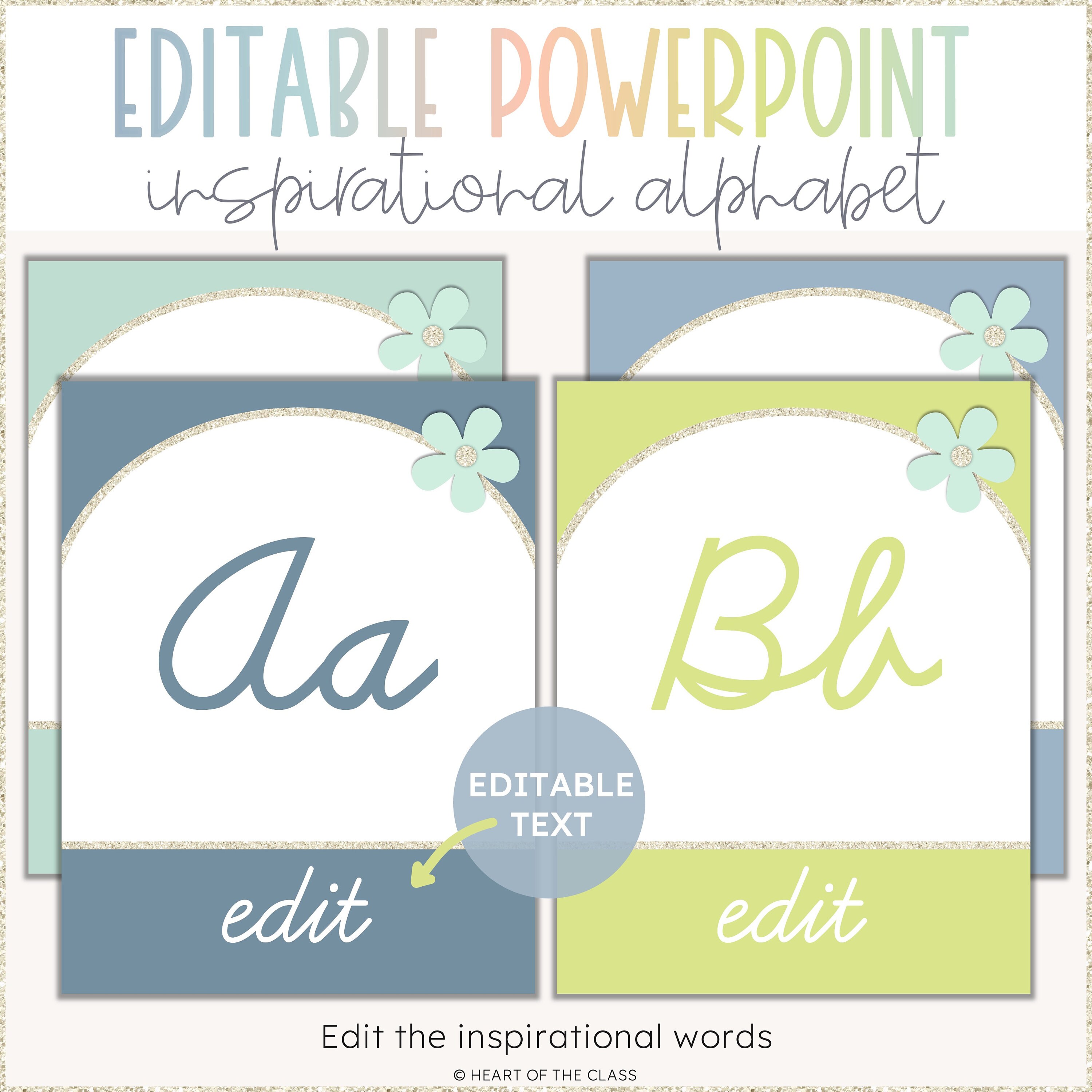 Classroom Cursive Alphabet Posters Hello Calm Classroom Decor Printable ...