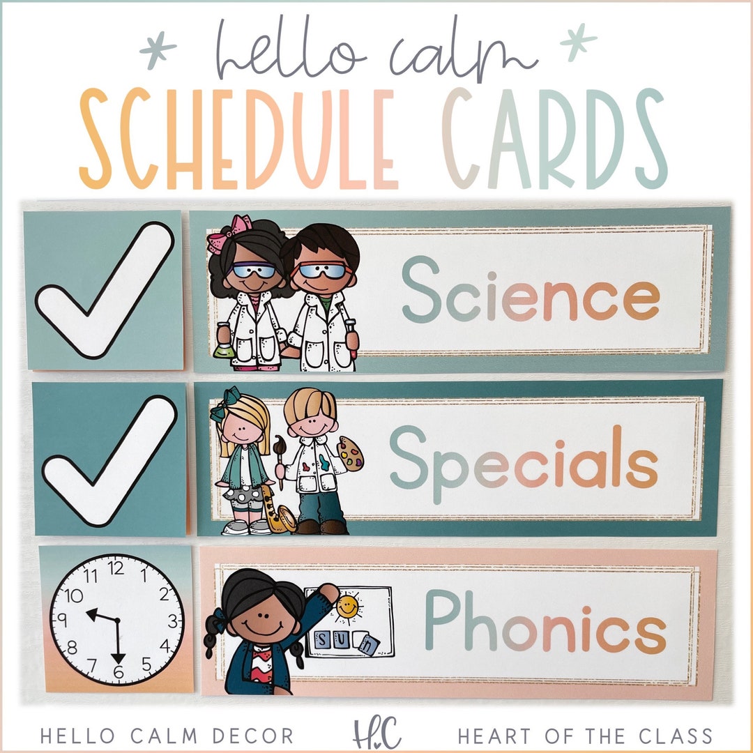 Cartes visuelles d'emploi du temps de la classe pour - Etsy France