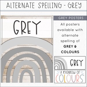 Color Posters for Boho Rainbow Classroom Decor Theme | Editable ...