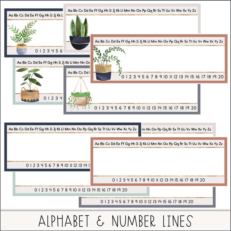 Boho Desk Name Tags Editable Classroom Student Name Tags Boho Plants ...