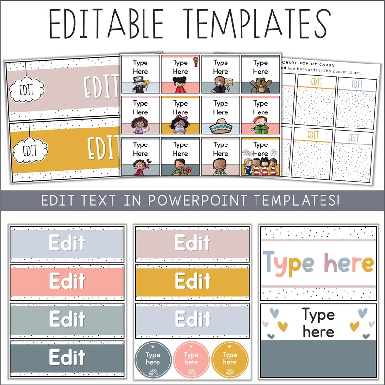 Classroom Calendar Boho Rainbow Classroom Decor Editable - Etsy