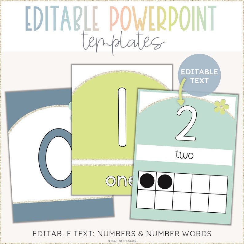 Number Posters With 10 Frames and Number Words and Number Line Hello ...