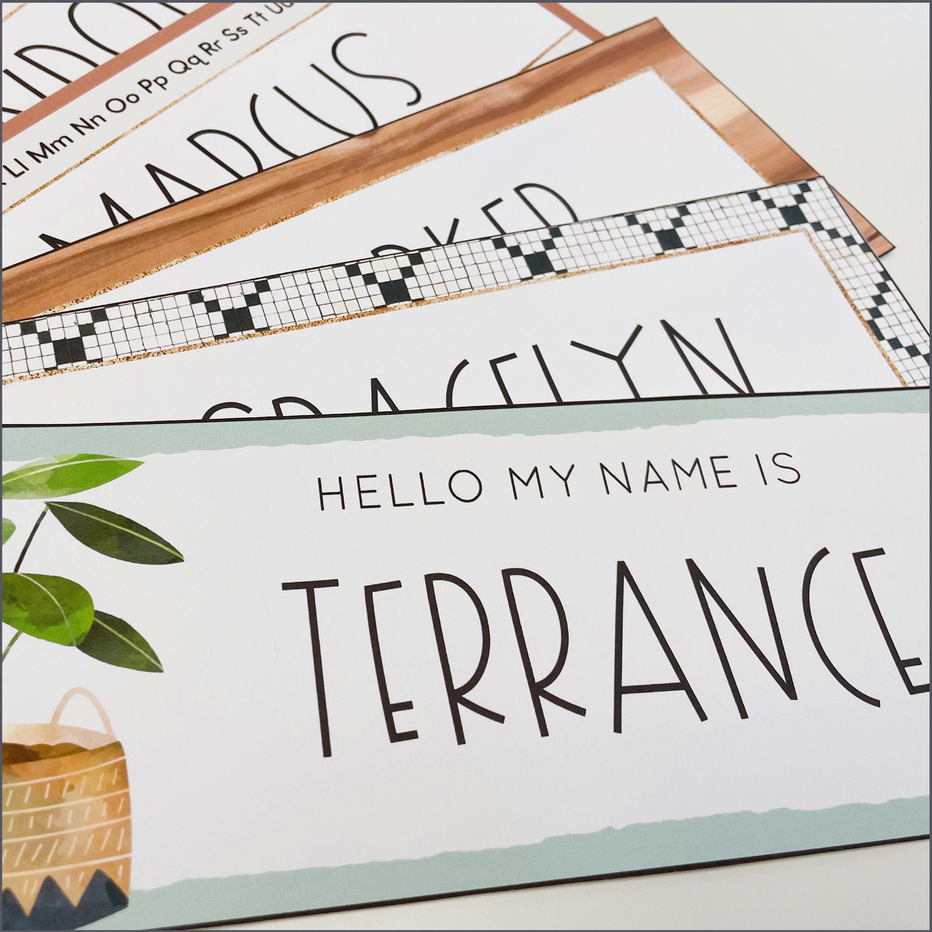 Boho Desk Name Tags | Editable Classroom Student Name Tags | Boho ...