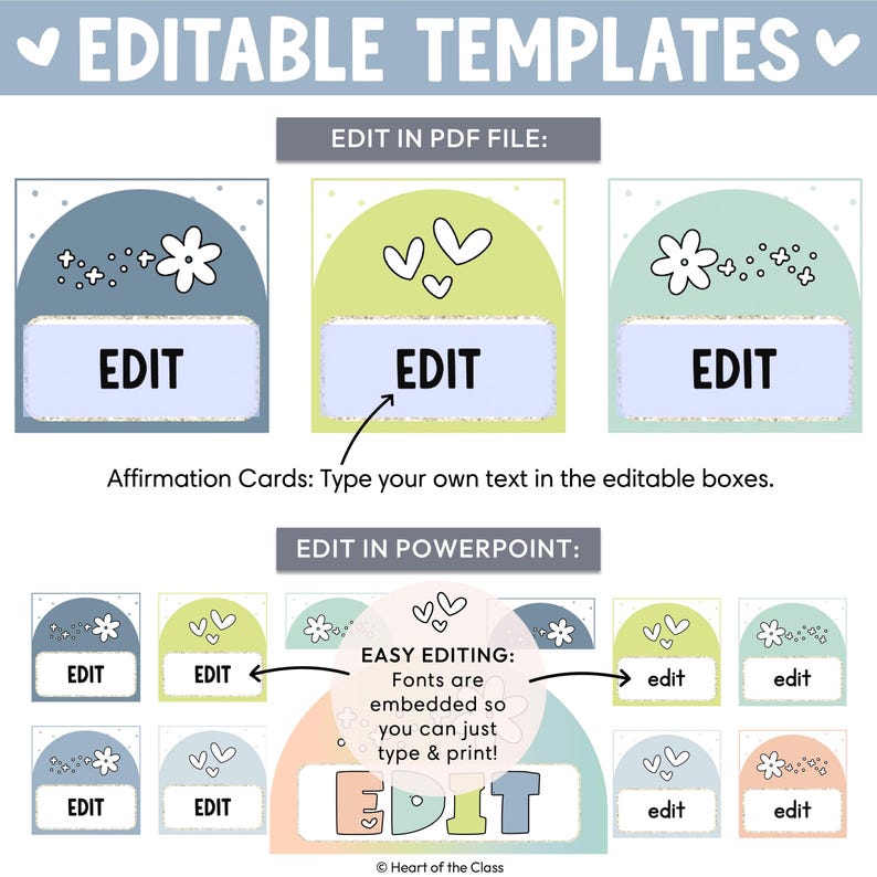 Hello Calm Classroom Affirmation Station With Editable Positive ...