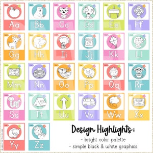 Classroom Alphabet Posters | Hello Brights Classroom Decor | Printable ...