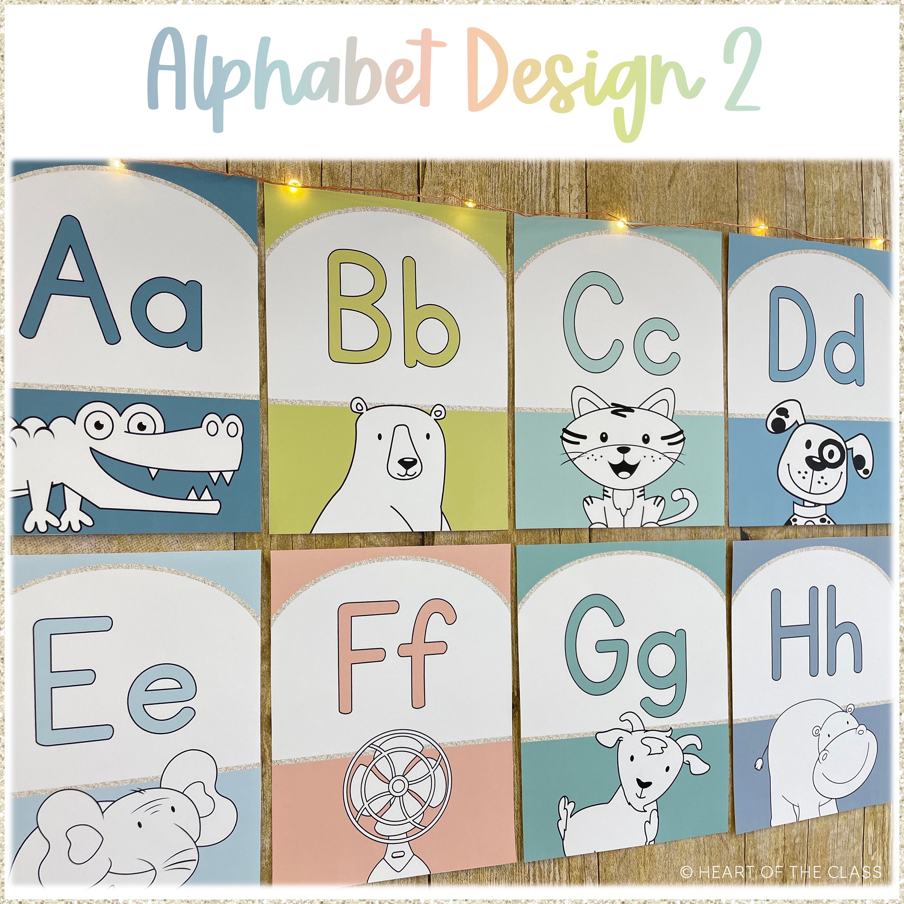 Classroom Alphabet Posters Hello Calm Classroom Decor Printable ...