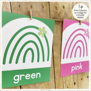 Classroom Color Posters | Hello Brights Classroom Decor | Printable ...