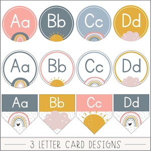 Boho Rainbow Classroom Word Wall | Editable Word Wall | Sight Word ...