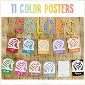 Classroom Color Posters | Hello Brights Classroom Decor | Printable ...