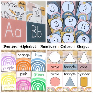 Boho Rainbow Classroom Decor Bundle | Modern Classroom Decor Bundle ...