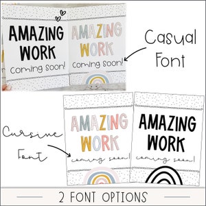 Amazing Work Coming Soon Bulletin Board | Back to School Bulletin Board ...