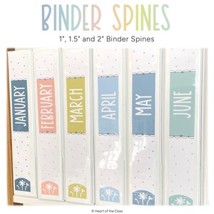 Hello Calm Monthly Theme Teacher Binder Covers and Spines | Editable ...