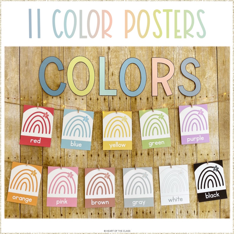 Classroom Color Posters With Editable Color Words Hello Calm Classroom ...