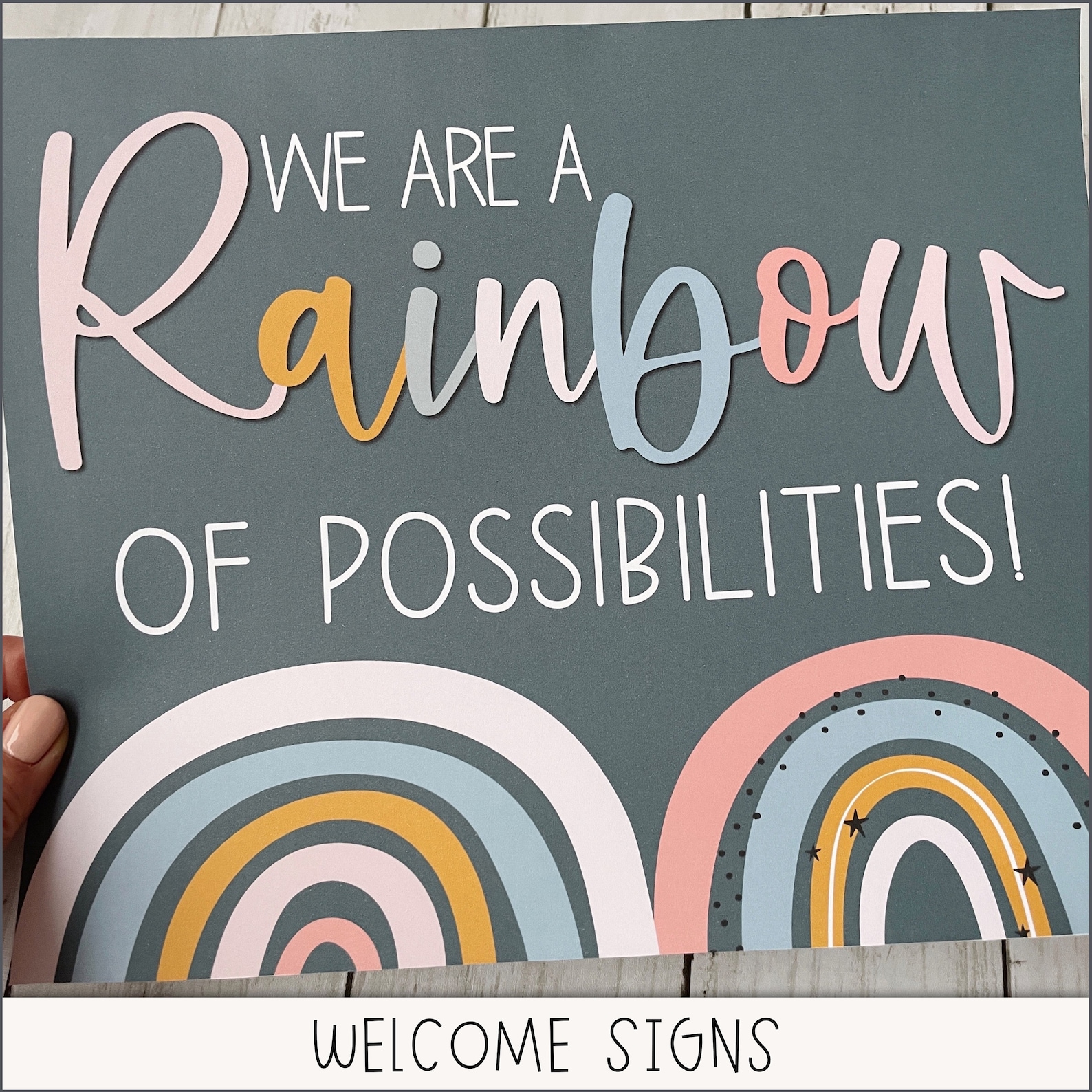 Classroom Door Decor | Editable Door Decor for Boho Rainbow Classroom ...