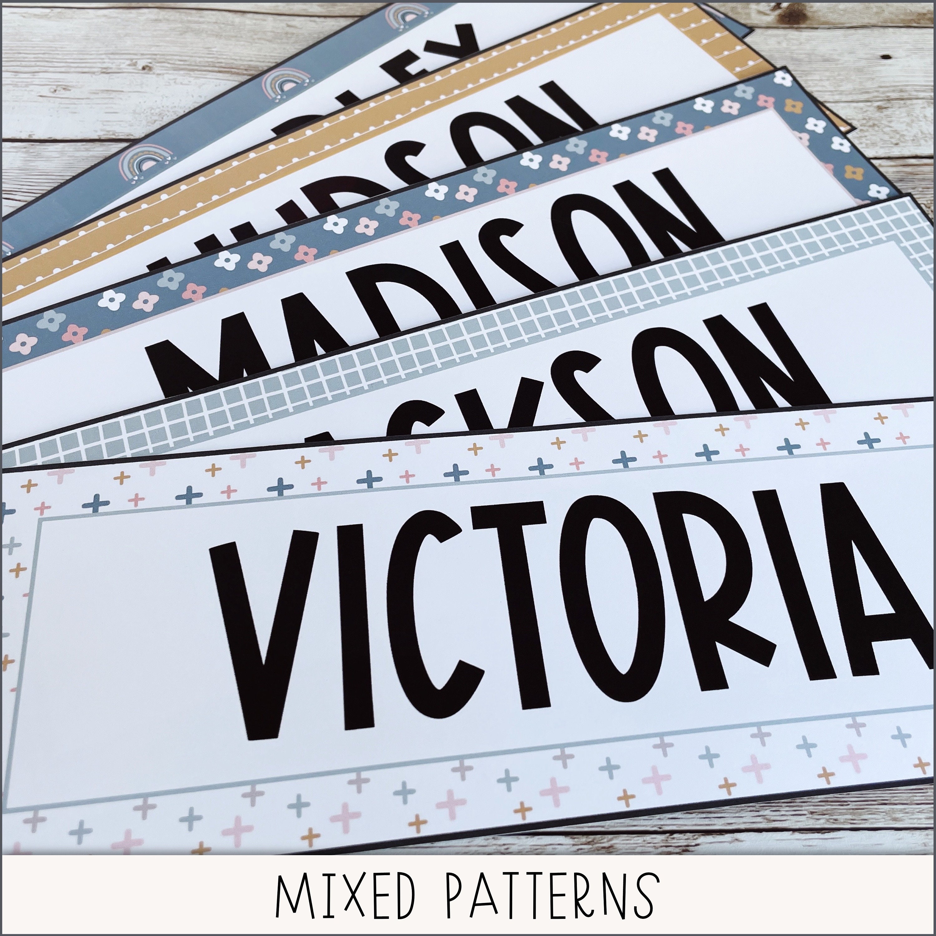 Classroom Desk Tags Editable Student Name Tags Alphabet - Etsy