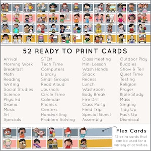 Classroom Schedule Cards | Boho Rainbow Classroom Decor | Editable ...