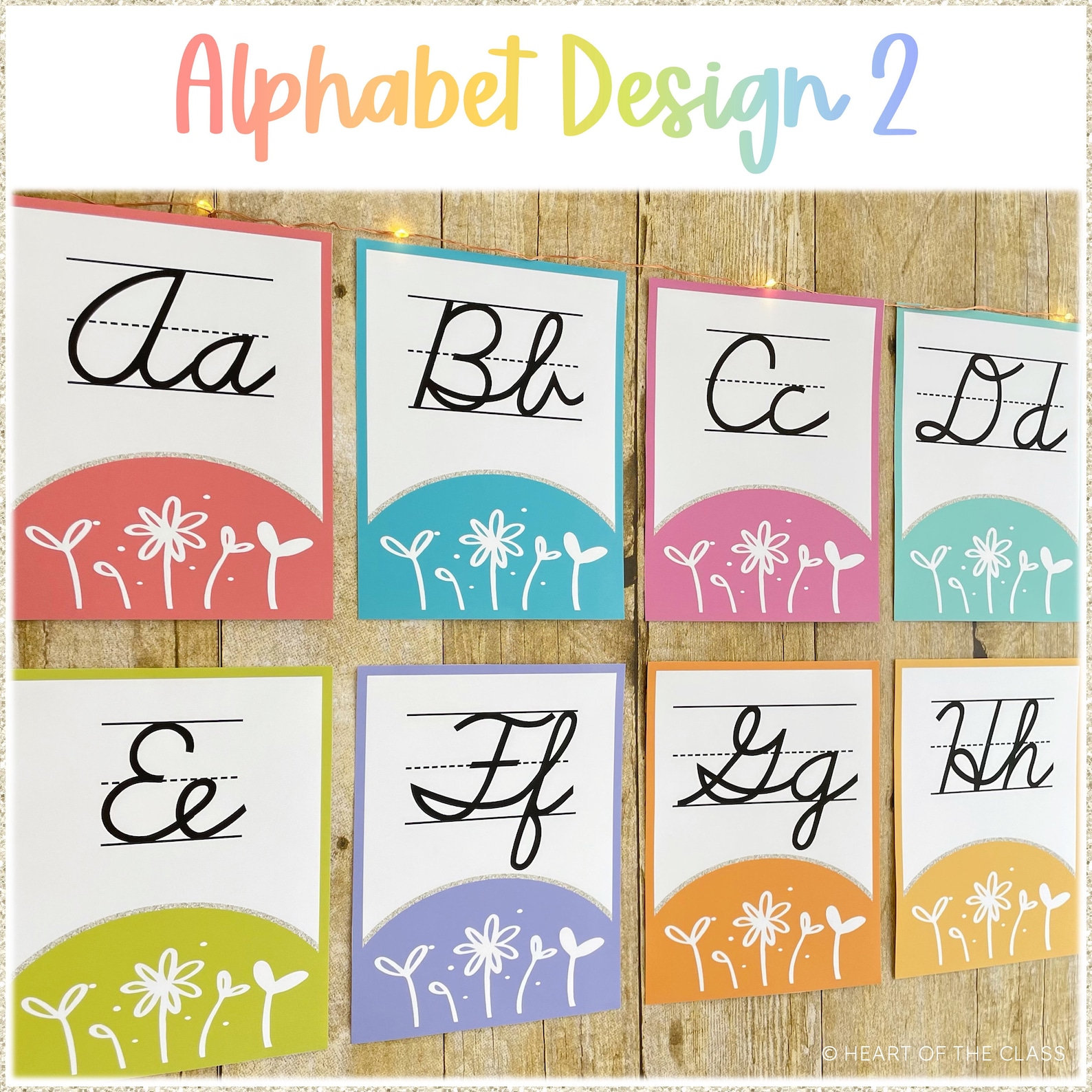 Classroom Cursive Alphabet Posters Hello Brights Classroom Decor ...