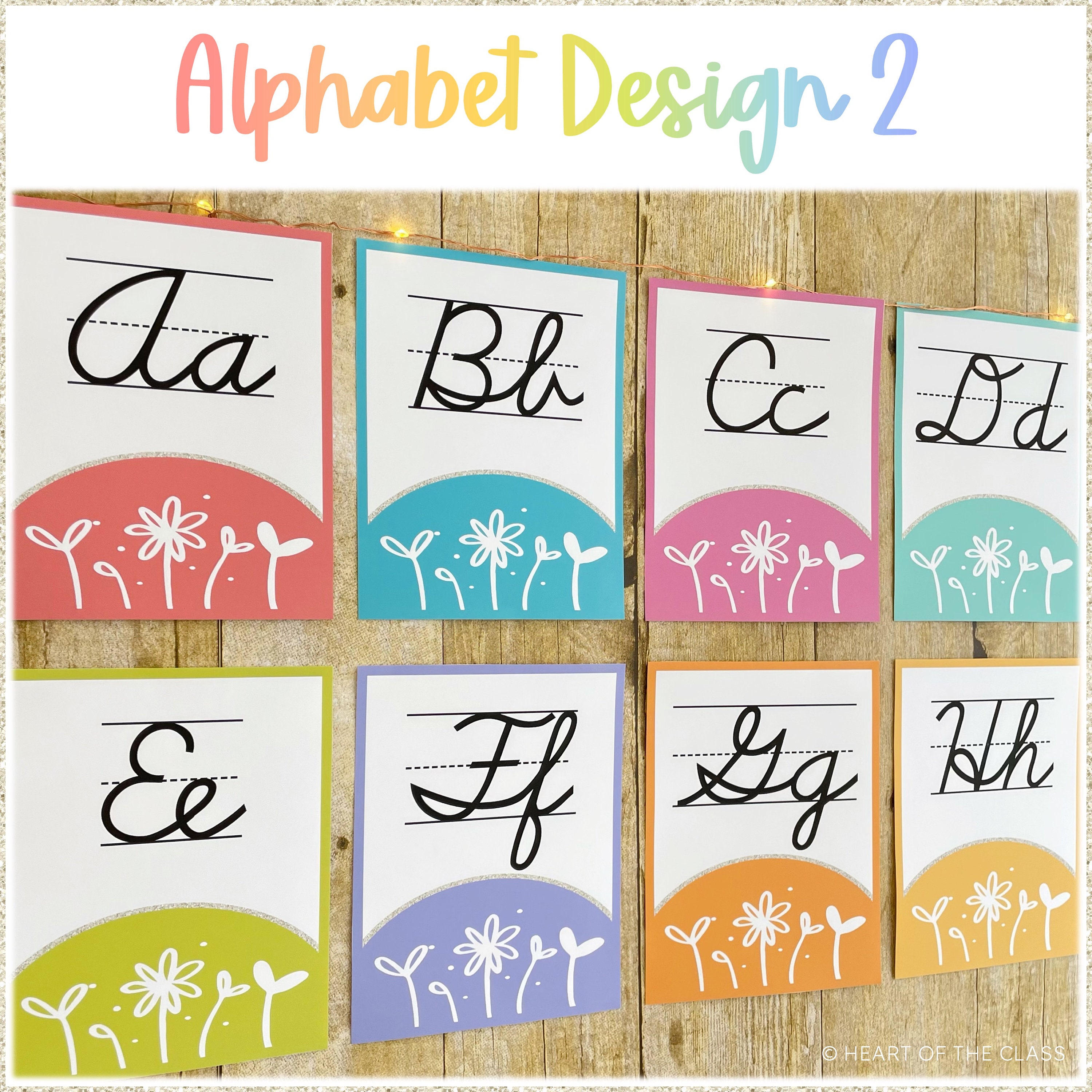 Classroom Cursive Alphabet Posters Hello Brights Classroom Decor ...