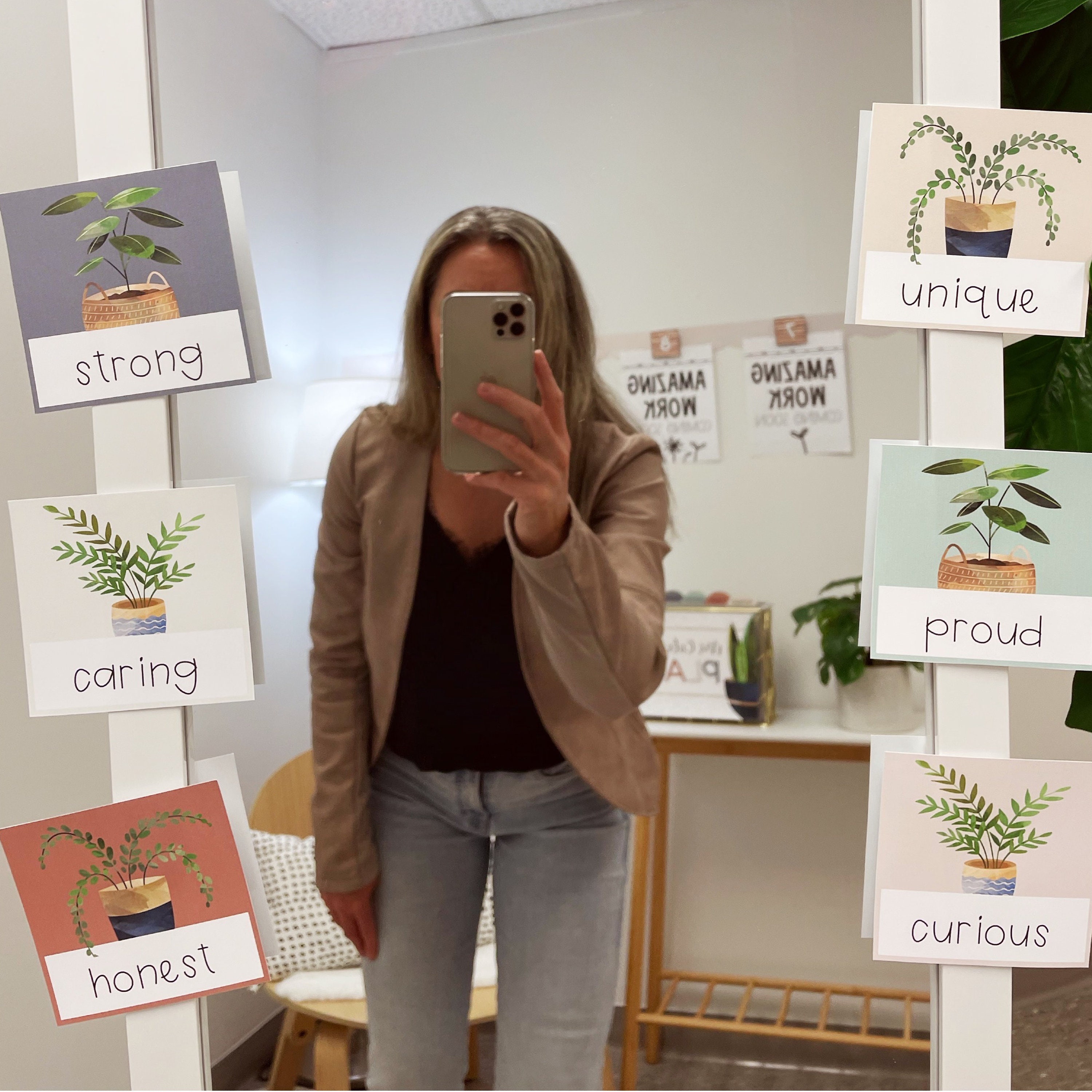 Classroom Affirmation Station Modern Boho Classroom Affirmation Cards ...
