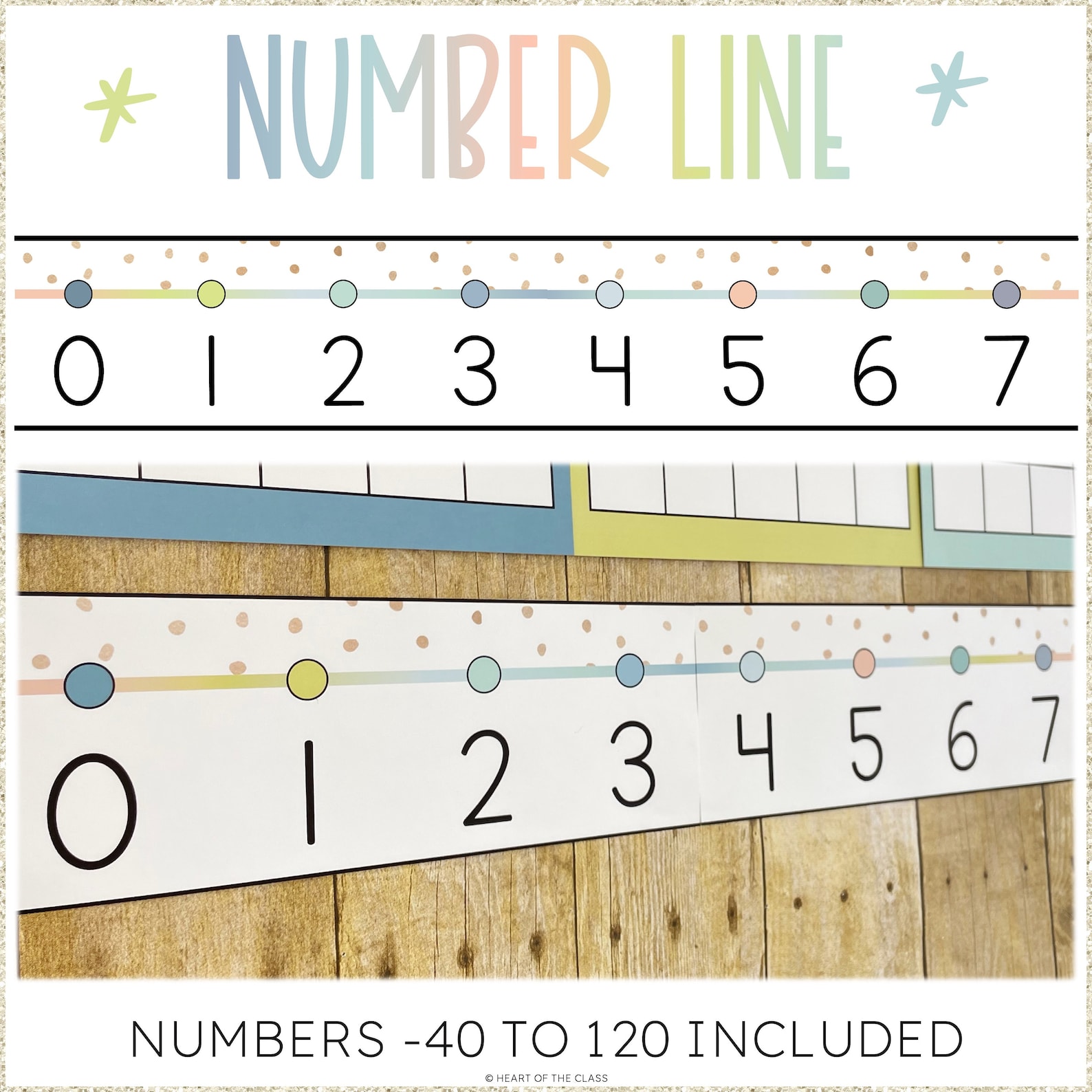 Number Posters With 10 Frames and Number Words and Number Line Hello ...