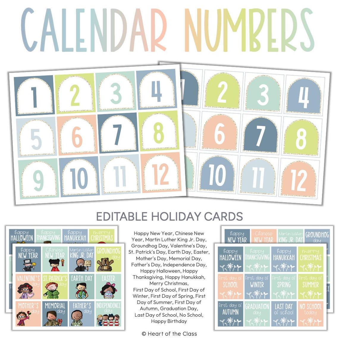 Hello Calm Classroom Calendar, Weather, and Days in School Bulletin ...