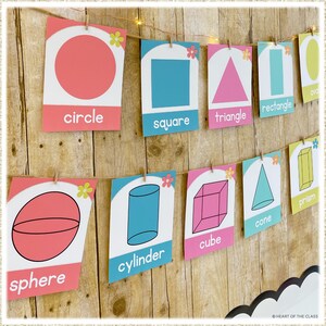 Classroom Shape Posters With 2D and 3D Shapes | Editable Text | Hello ...