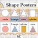 Classroom Shape Posters With 2D and 3D Shapes | Editable Text | Boho ...