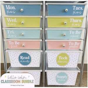Hello Calm Classroom Decor Bundle: Editable Pastel Theme (digital ...