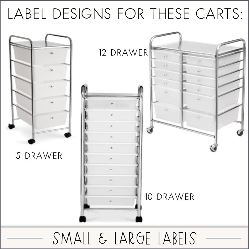 Rolling Cart Editable Labels Cart Labels for Modern Boho - Etsy Canada