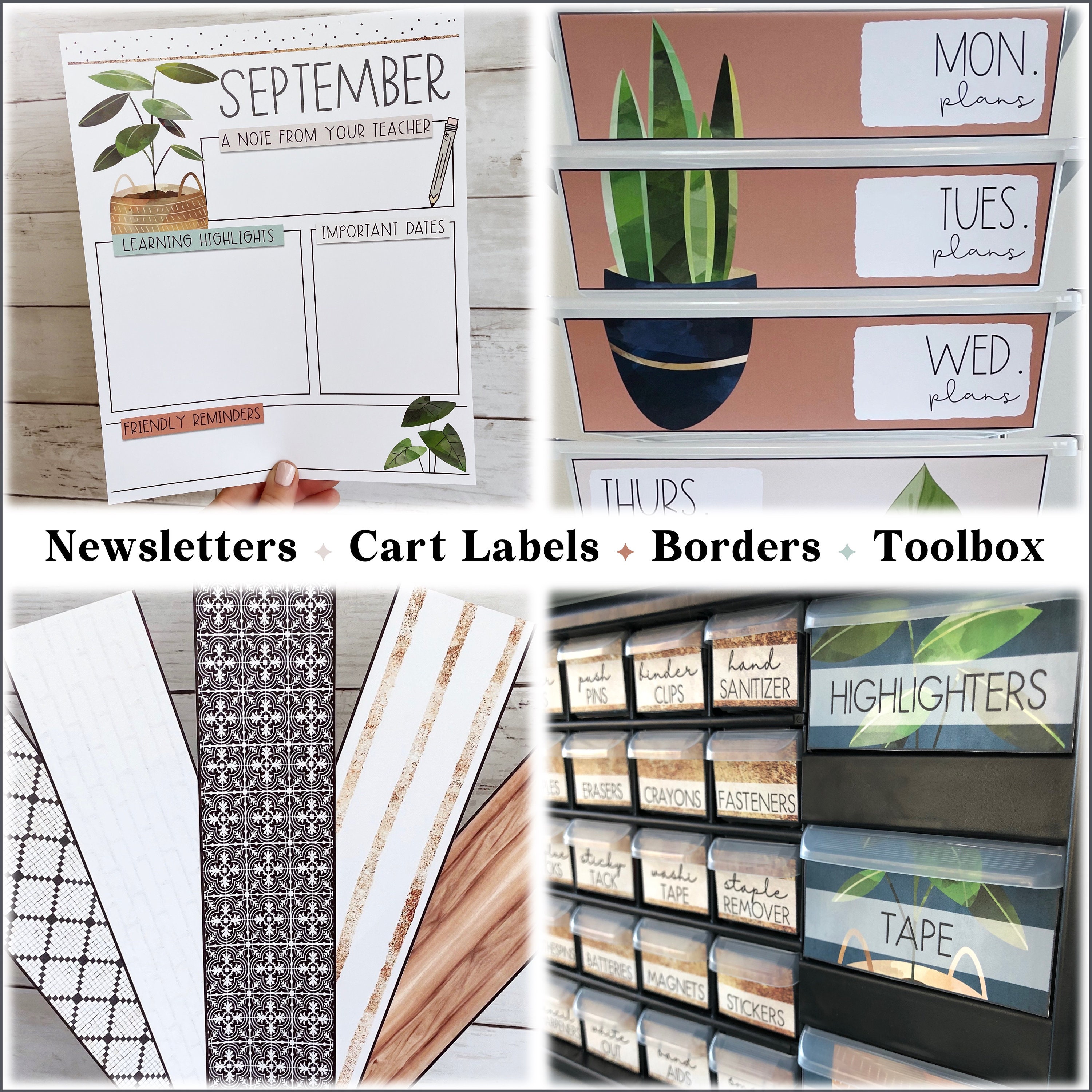 Modern Boho Classroom Decor Bundle | Editable Classroom Decor Bundle ...