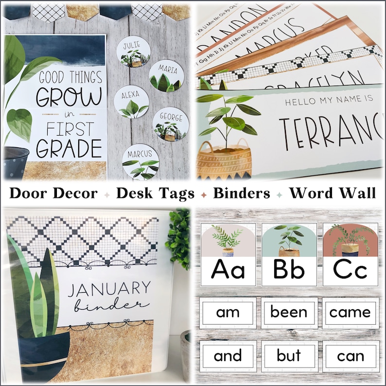Modern Boho Classroom Decor Bundle Editable Classroom Decor - Etsy