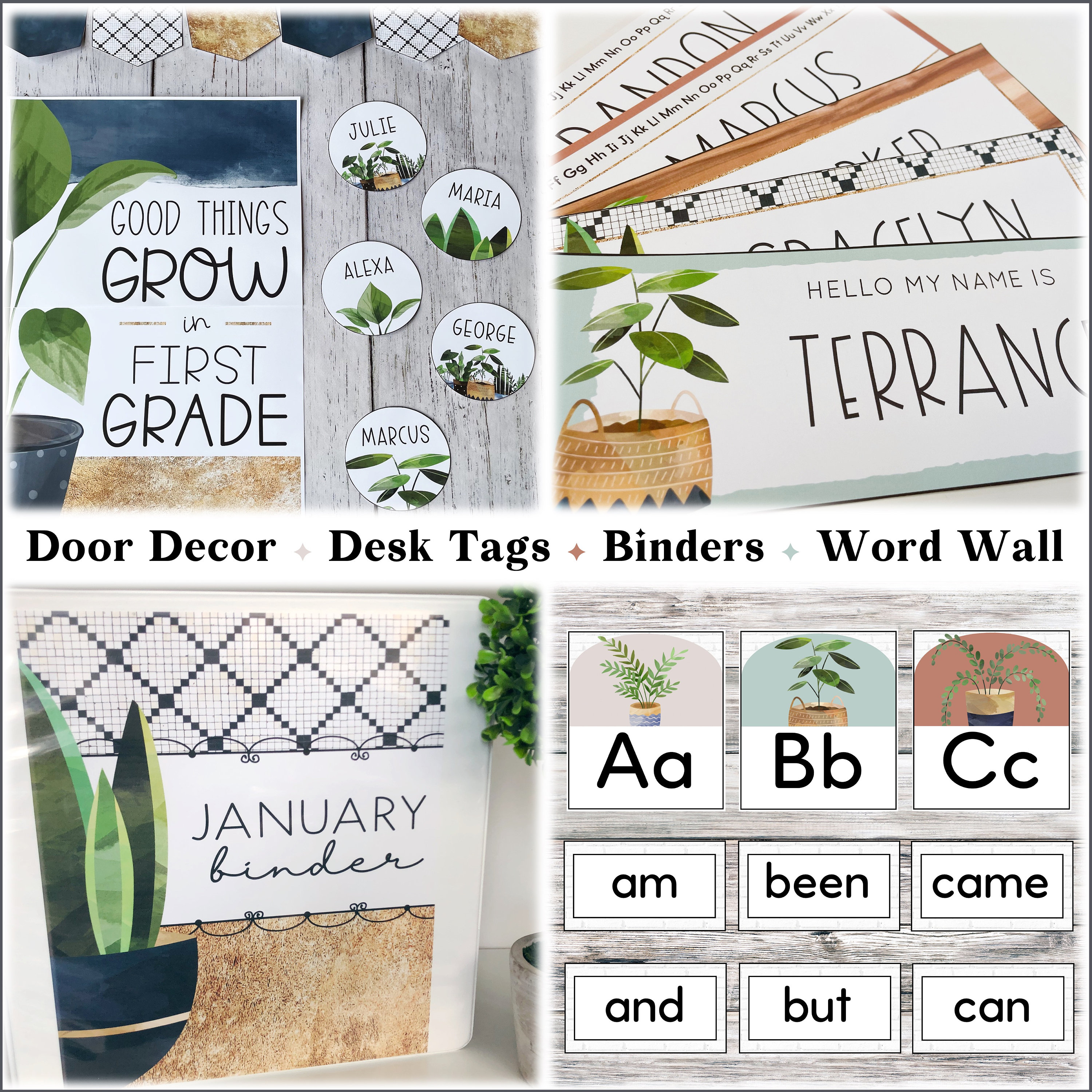 Modern Boho Classroom Decor Bundle | Editable Classroom Decor Bundle ...