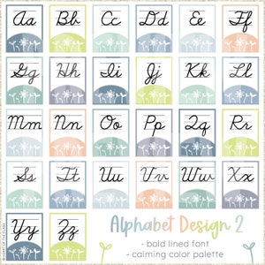 Classroom Cursive Alphabet Posters | Hello Calm Classroom Decor ...